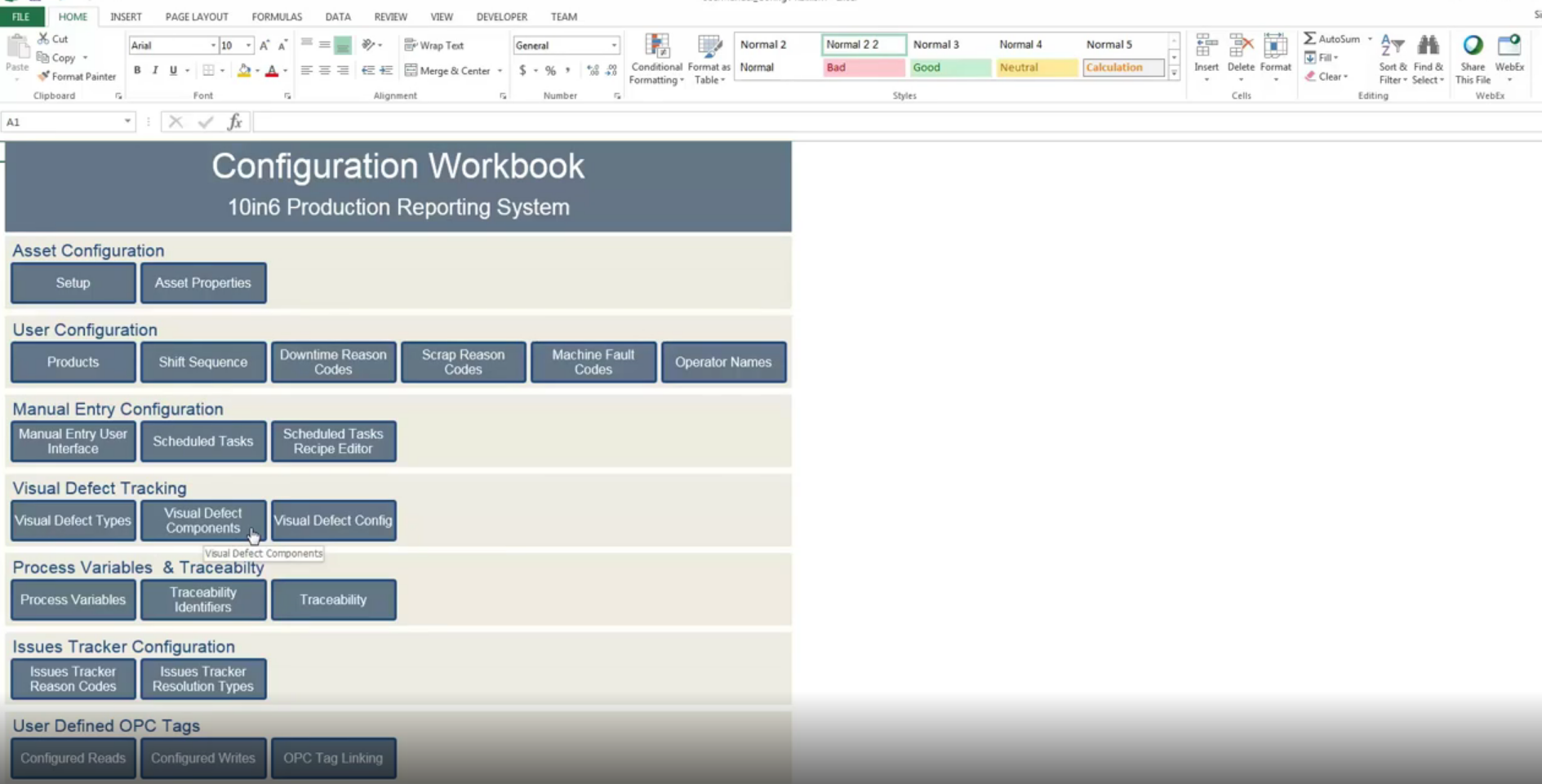 Visual Defect Entry Configuration | 10in6 Inc.